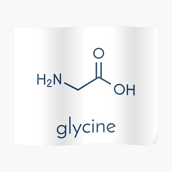 "Glycine (Gly, G) amino acid molecule" Poster for Sale by molekuul ...
