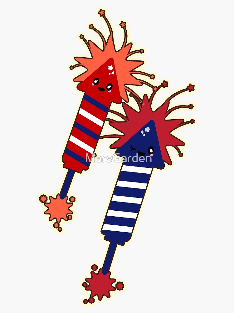 "FIRECRACKER BLAST" Sticker for Sale by MarsGarden | Redbubble