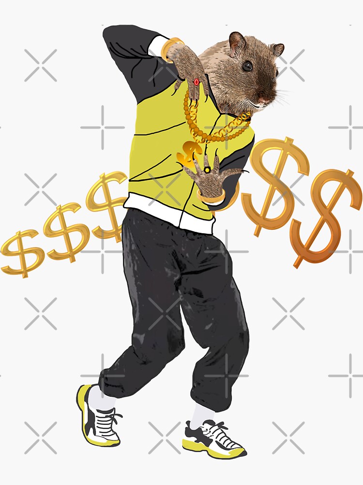 "The hip hop rapper rat" Sticker by Astralia | Redbubble