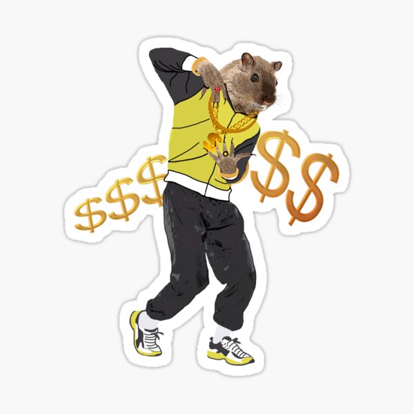 "The hip hop rapper rat" Sticker by Astralia | Redbubble