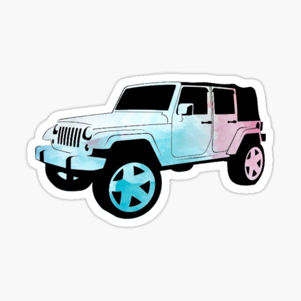 "Pastel Jeep " Sticker by jensgill | Redbubble