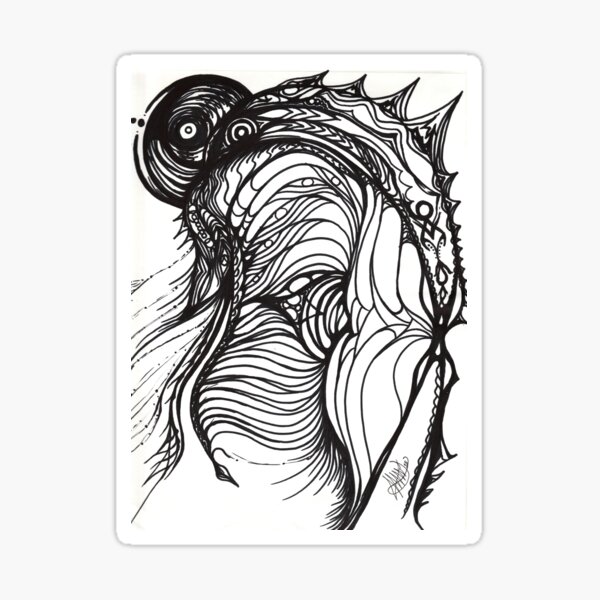 "Creature Feature" Sticker for Sale by LadyNoctris | Redbubble