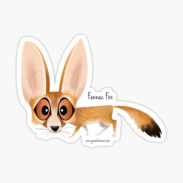 "Fennec Fox" Sticker by rohanchak | Redbubble