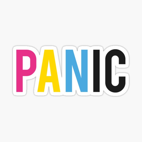 "Pansexual Panic" Sticker for Sale by sky-alive | Redbubble