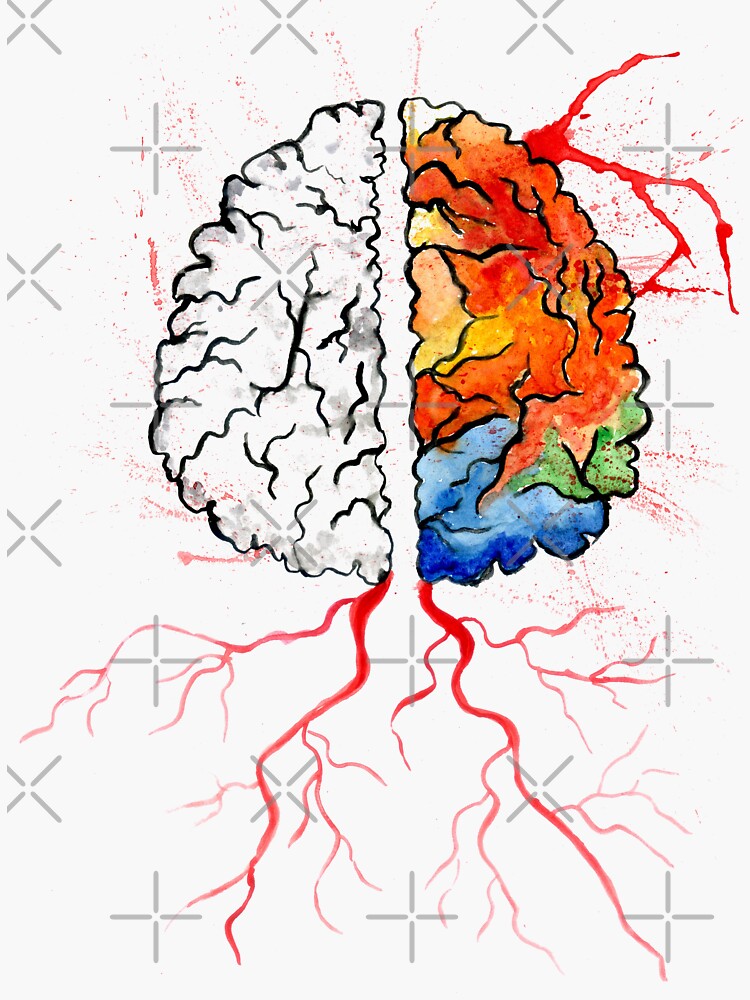 "Rainbow human brain " Sticker for Sale by AnnArtshock | Redbubble