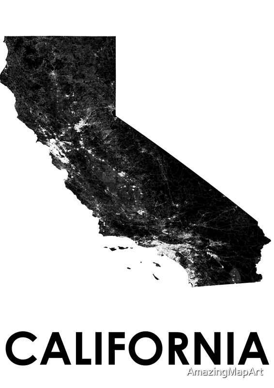 "California Street Map Art" by AmazingMapArt | Redbubble