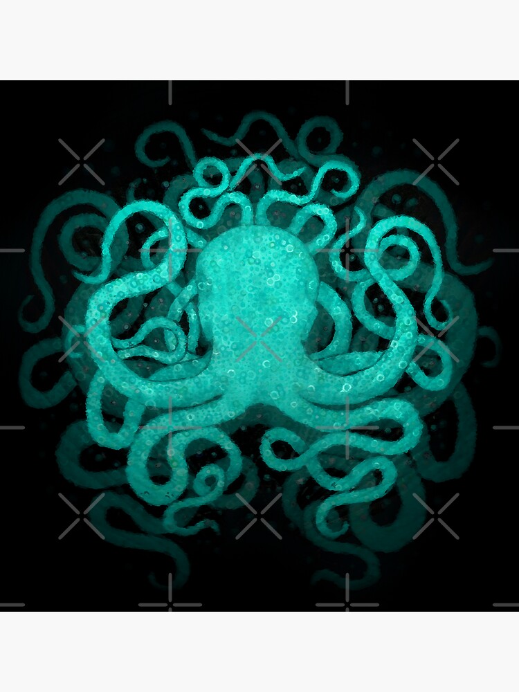 "Turquoise Octopus" Sticker by Papagaeio | Redbubble