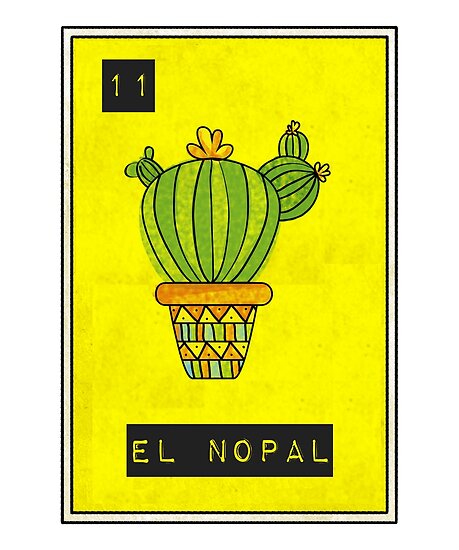 "El Nopal Mexican Loteria Tarot Card Bingo Card Industrial Look" Poster ...