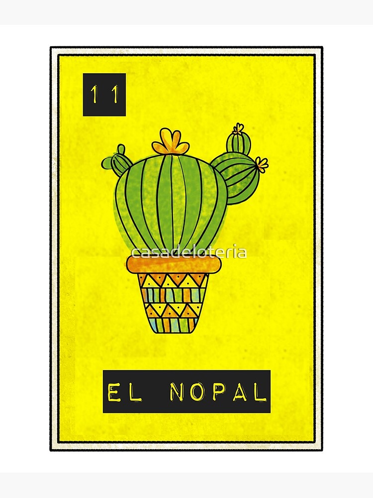 "El Nopal Mexican Loteria Tarot Card Bingo Card Industrial Look" Poster ...