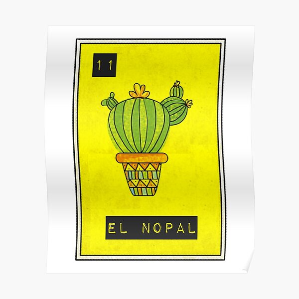 "El Nopal Mexican Loteria Tarot Card Bingo Card Industrial Look" Poster ...