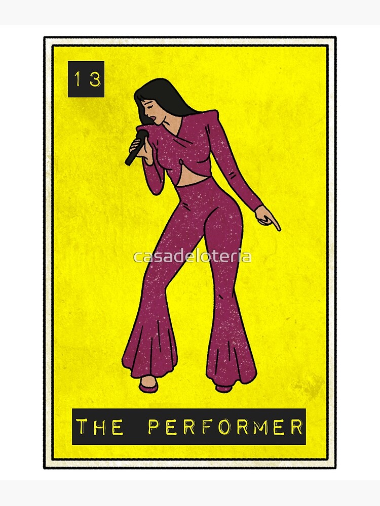 "English Style Mexican Loteria Card The Performer Singer" Poster by ...