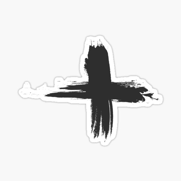 "Brush Plus Sign" Sticker for Sale by tenementartster | Redbubble