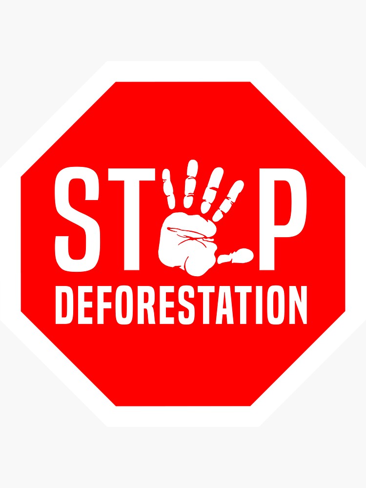 "Stop Deforestation I" Sticker by fourretout | Redbubble