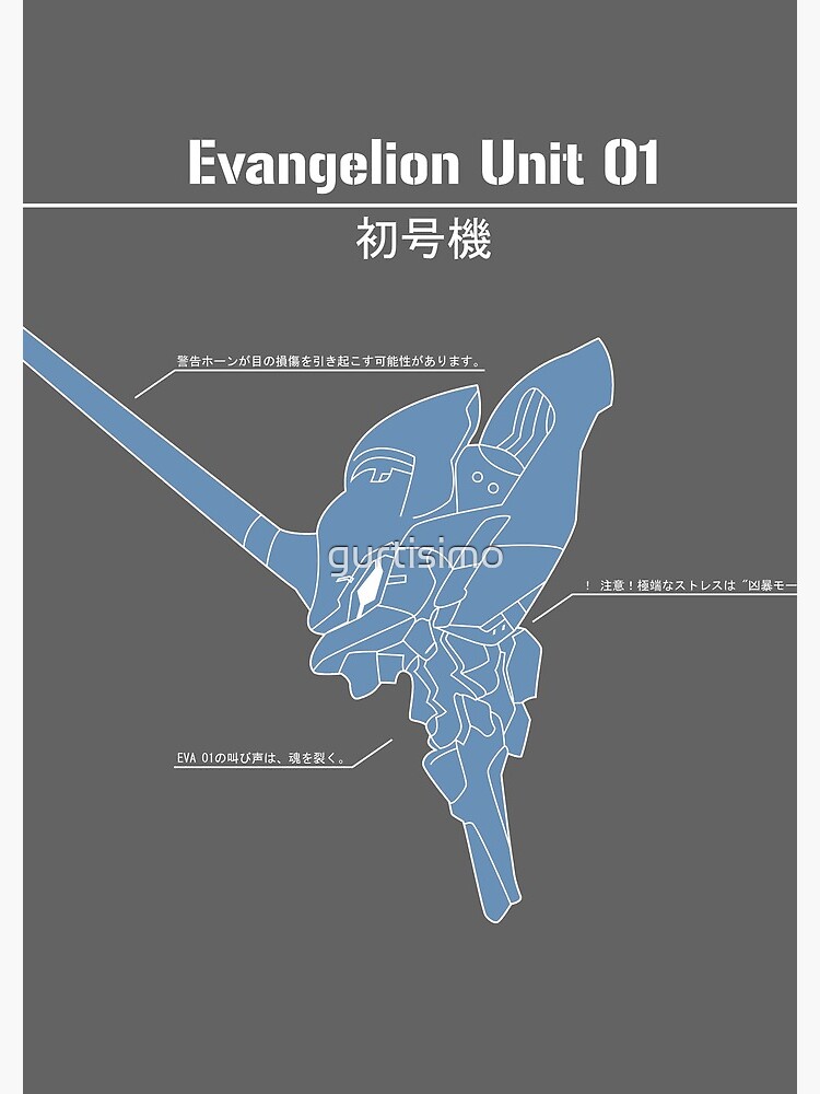 "EVA 01 Blueprint" Spiral Notebook for Sale by gurtisimo | Redbubble