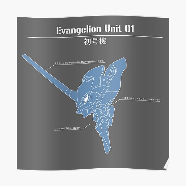 "EVA 01 Blueprint" Poster for Sale by gurtisimo | Redbubble