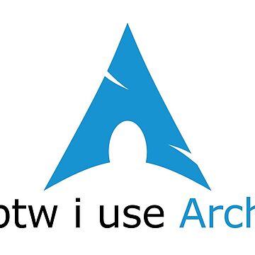 "btw I use Arch" Sticker for Sale by archdesigner | Redbubble
