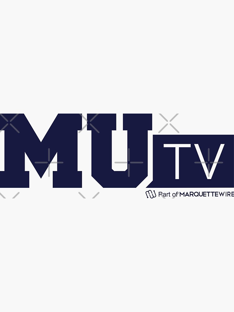 "MUTV (Marquette University Television) logo" Sticker by JakOmar ...
