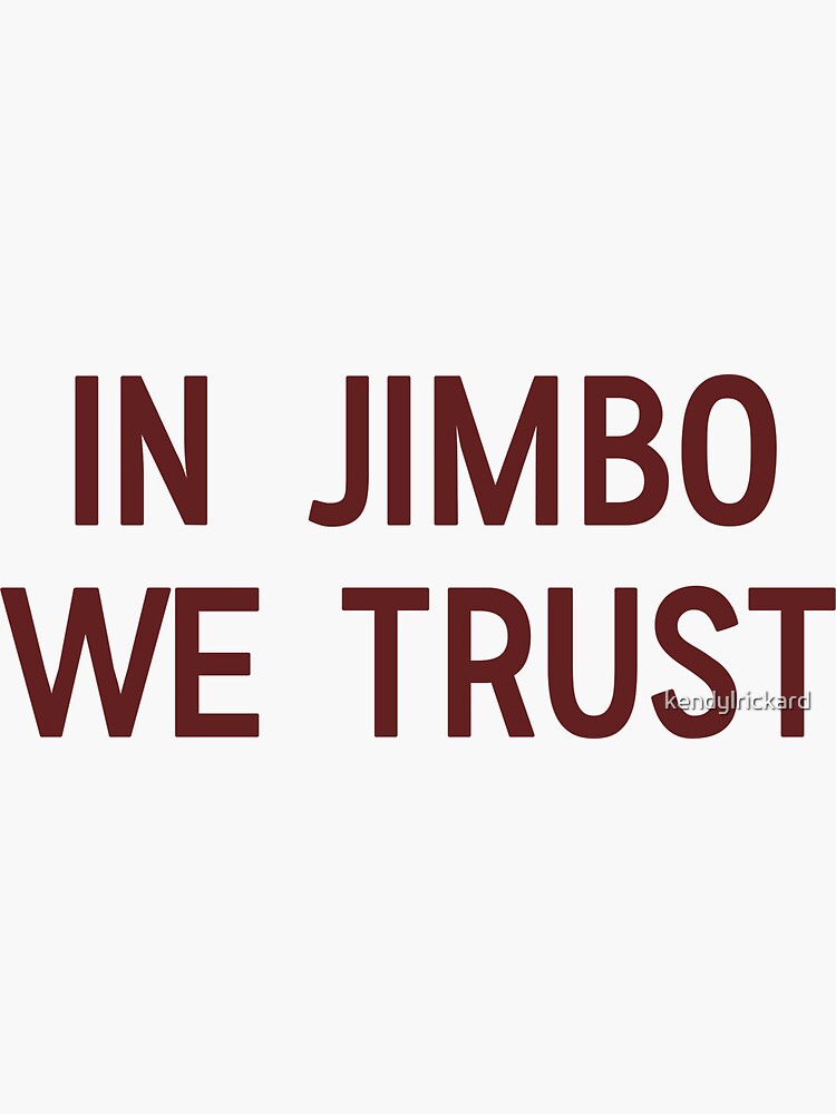 "Jimbo" Sticker by kendylrickard | Redbubble
