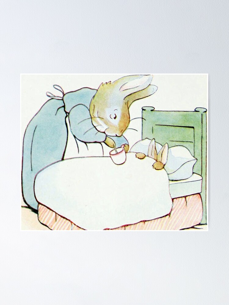 "Mrs. Rabbit Gives Peter Chamomile Tea - Beatrix Potter" Poster for ...