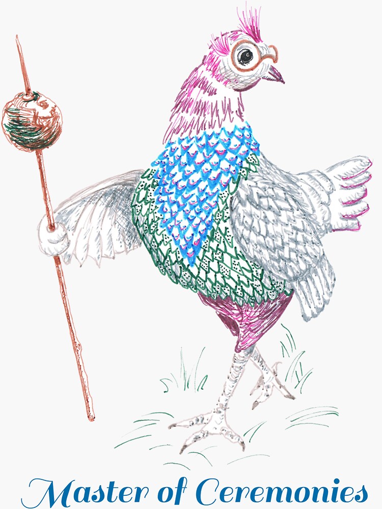 "Rococo Chicken - Master of Ceremonies" Sticker for Sale by ...