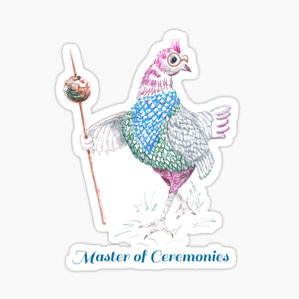 "Rococo Chicken - Master of Ceremonies" Sticker for Sale by ...