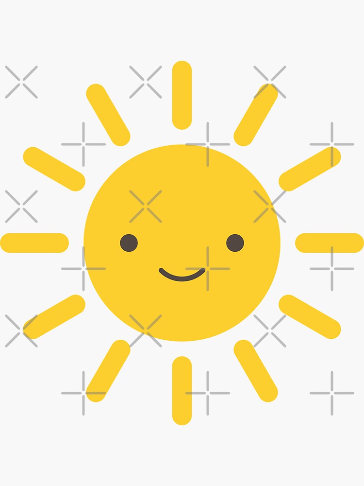 "Smiling Sunshine" Sticker for Sale by mushroomblue | Redbubble