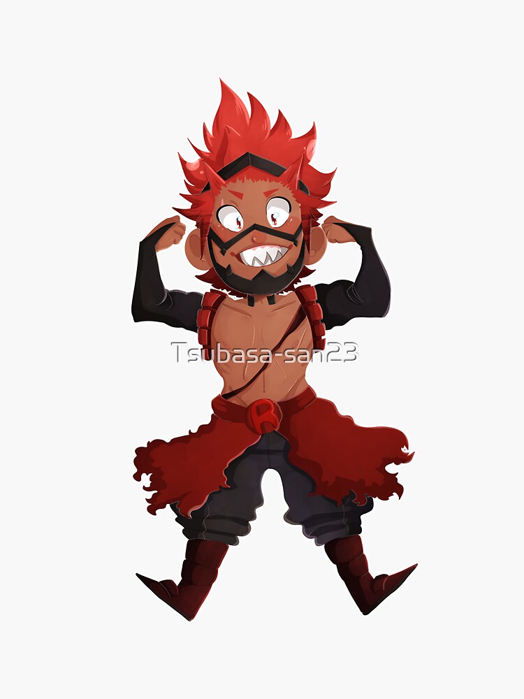 "RED RIOT [BNHA Fanart]" Sticker by Tsubasa-san23 | Redbubble