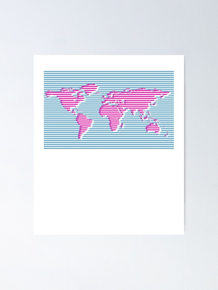 "Modern Map of the World" Poster by IvonDesign | Redbubble