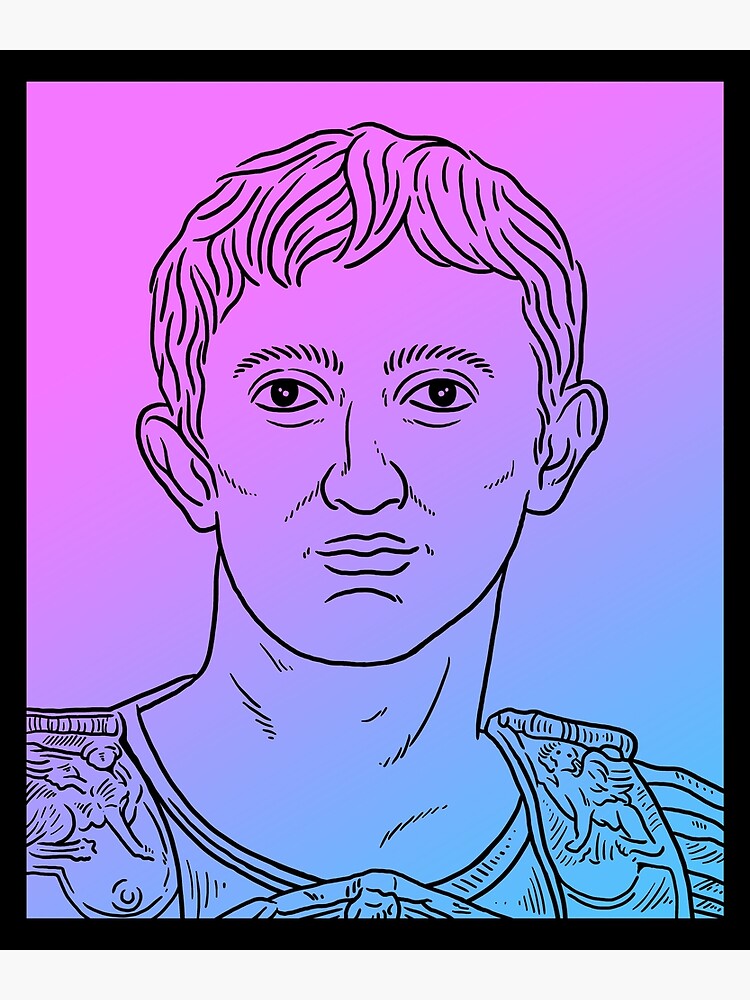 "Augustus Caesar Vaporwave Pastel Goth Aesthetic" Poster by ...