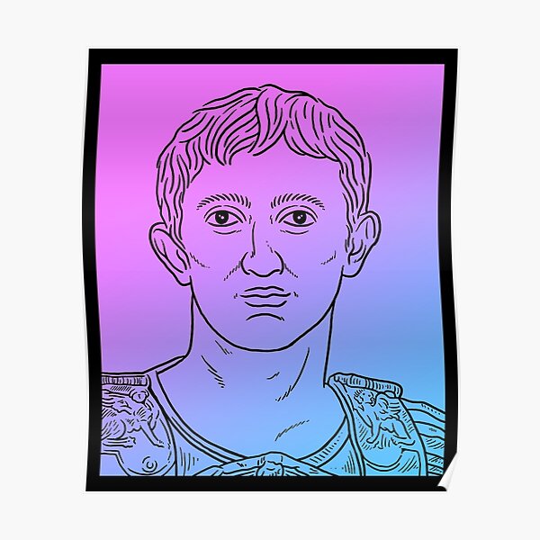 "Augustus Caesar Vaporwave Pastel Goth Aesthetic" Poster by ...