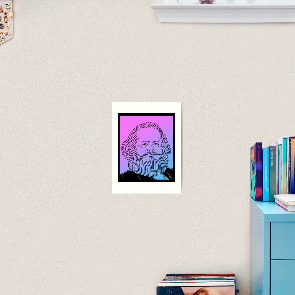 "Karl Marx Vaporwave Pastel Goth Aesthetic" Art Print by ...