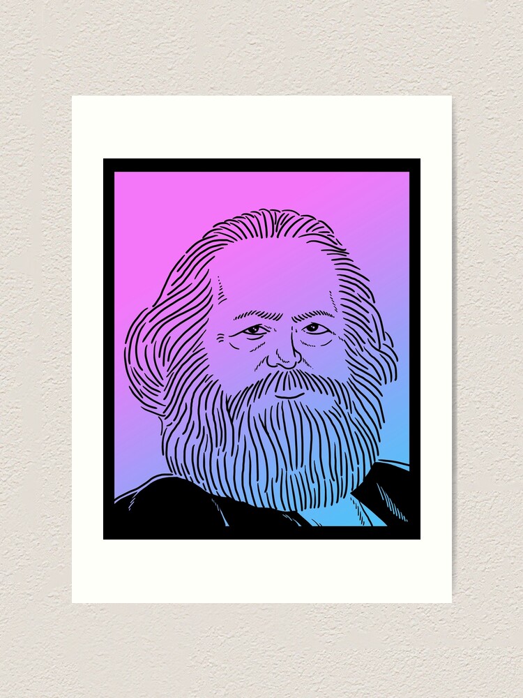 "Karl Marx Vaporwave Pastel Goth Aesthetic" Art Print by ...