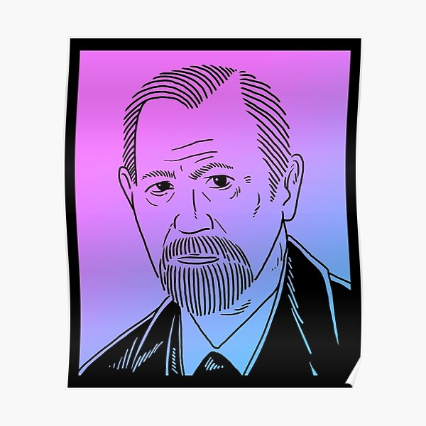 "Sigmund Freud Vaporwave Pastel Goth Aesthetic" Poster by ...