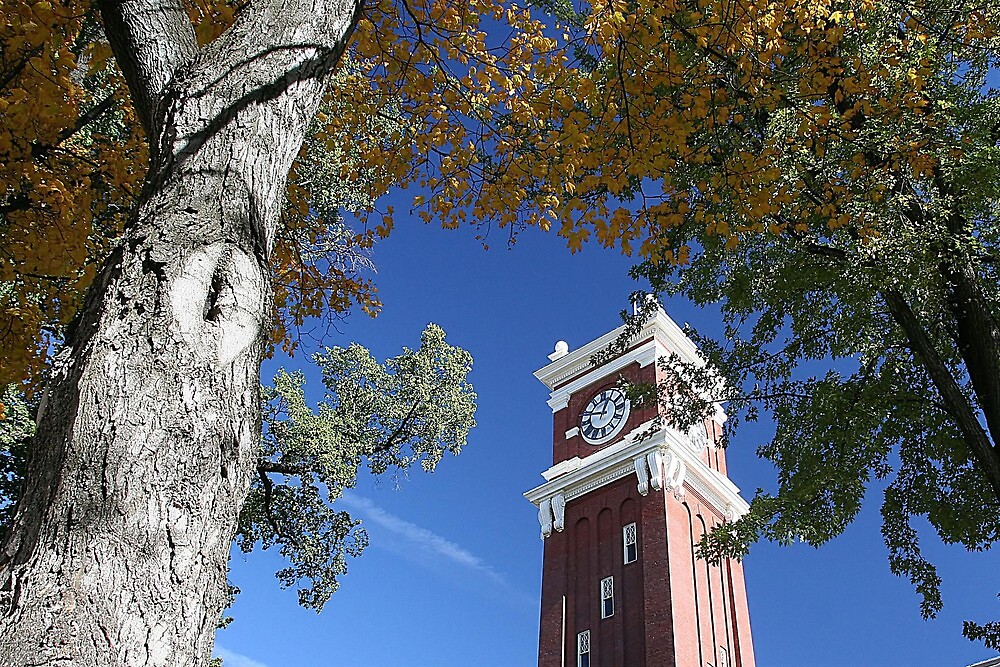 "Bryan Clock Tower In Fall On The WSU Campus - Pullman, Washington" by ...
