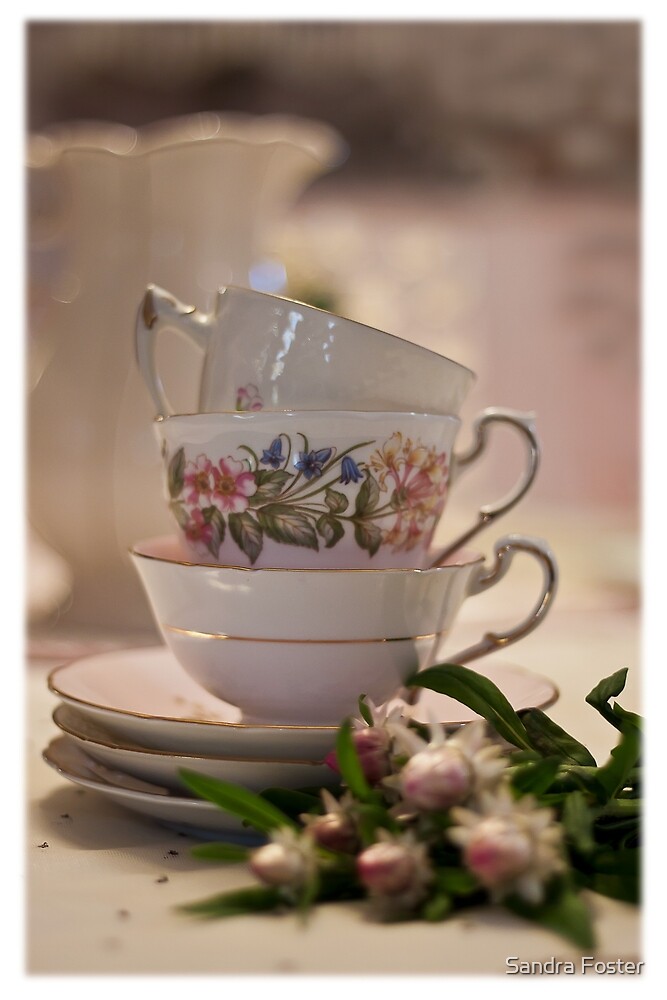 "Tea Cups Still Life " by Sandra Foster | Redbubble