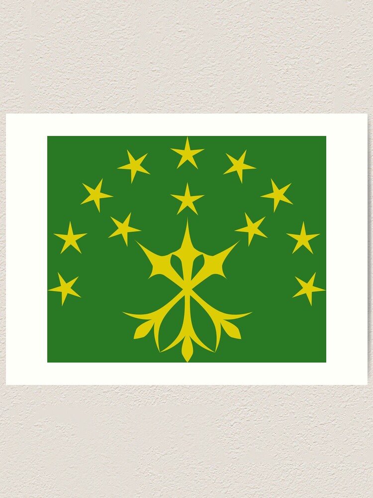 "Classic Circassian flag" Art Print for Sale by masoch | Redbubble