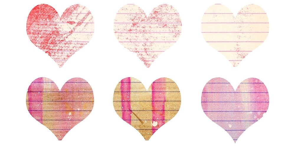 "Big Heart Stickers | Distressed | Altered Ephemera | Each Sticker can ...