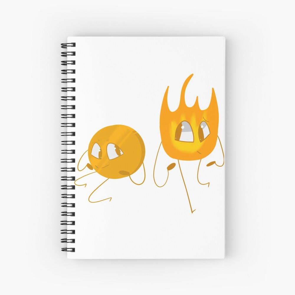 "Firey and Coiny - Bfb" Spiral Notebook for Sale by ToriNeko | Redbubble