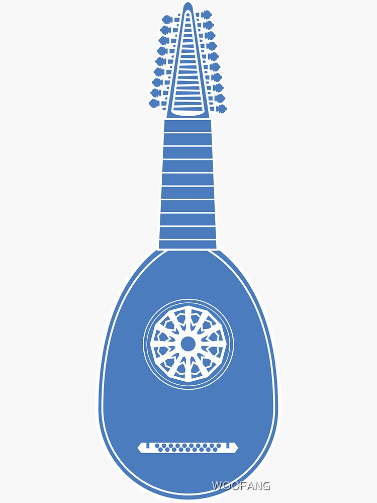"MUSICAL INSTRUMENTS - LUTE" Sticker for Sale by WOOFANG | Redbubble