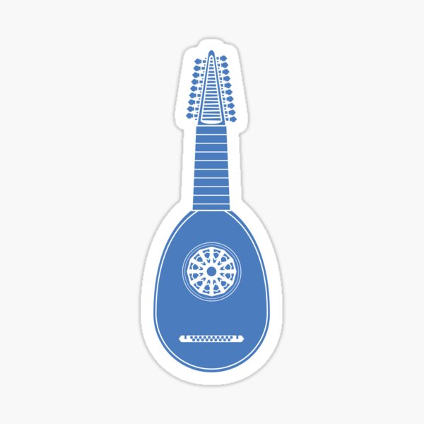 "MUSICAL INSTRUMENTS - LUTE" Sticker for Sale by WOOFANG | Redbubble