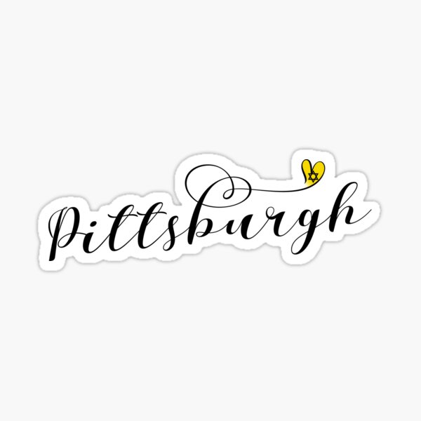 "Pittsburgh Heart, Star of David, I Love Pittsburgh" Sticker for Sale ...