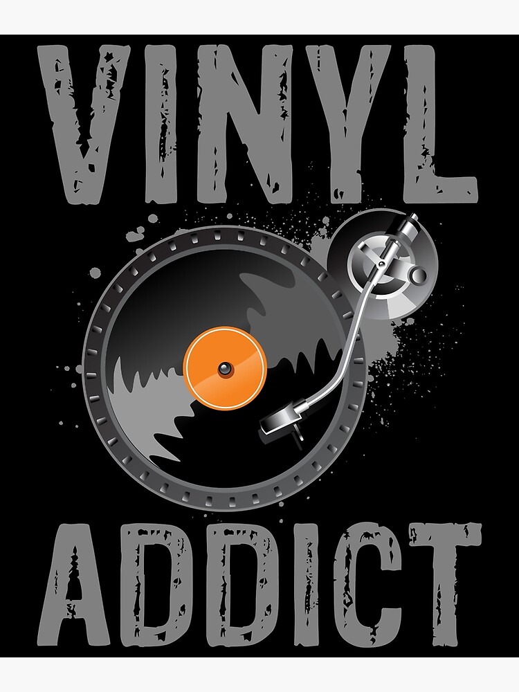 "Vinyl Records Addict" Poster for Sale by sabertronics | Redbubble
