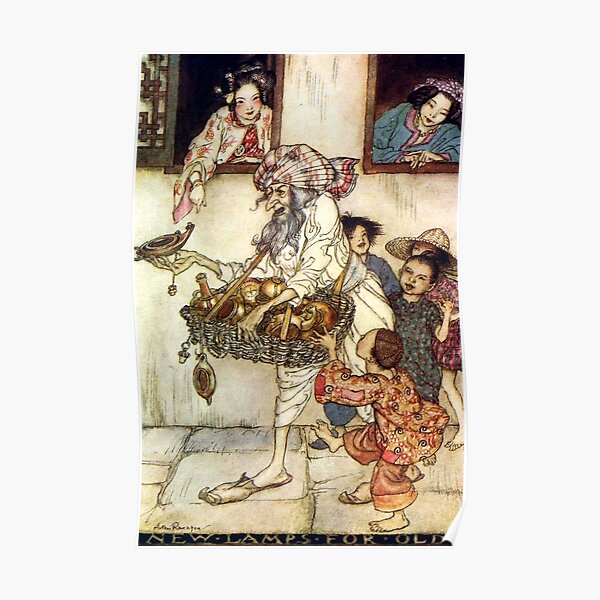 "Aladdin - Arthur Rackham " Poster by forgottenbeauty | Redbubble