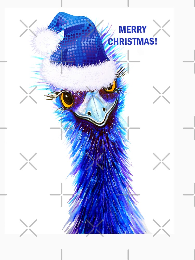 "Christmas Emu" T-shirt for Sale by LindArt1 | Redbubble | emu t-shirts ...