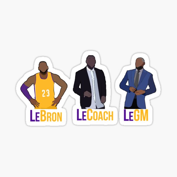 "Lebron James (LeBron, LeCoach, LeGm) - Los Angeles Lakers" Sticker for ...