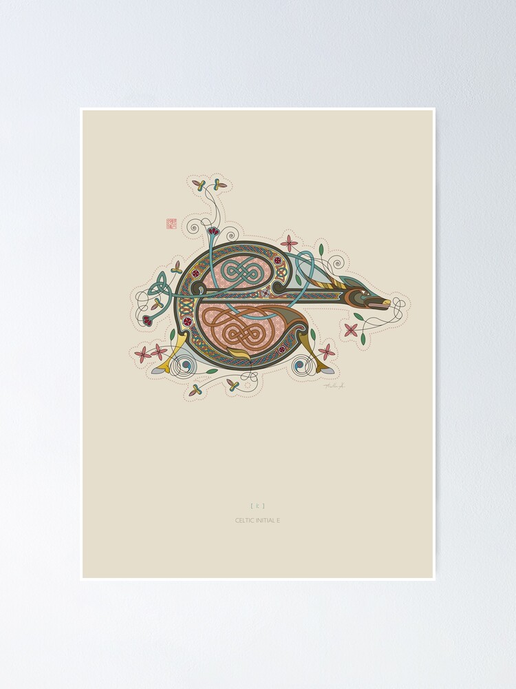 "Celtic Initial E" Poster by Thoth-Adan | Redbubble