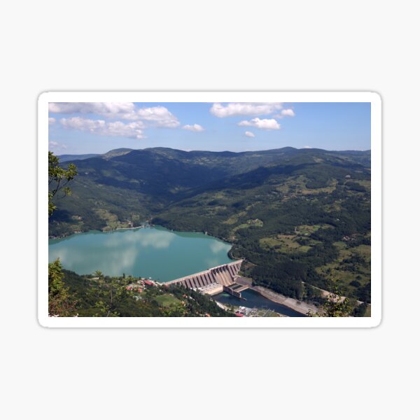 "hydroelectric power plant on river" Sticker by goceris | Redbubble