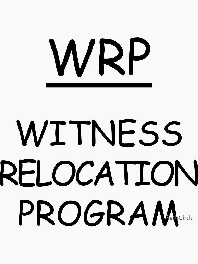 "WRP Witness Relocation Program Simpsons design" Sticker for Sale by ...