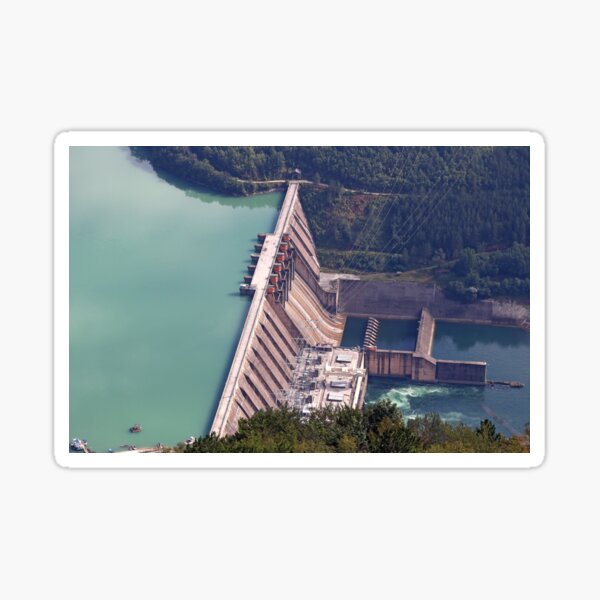 "hydroelectric power plant on river " Sticker for Sale by goceris ...