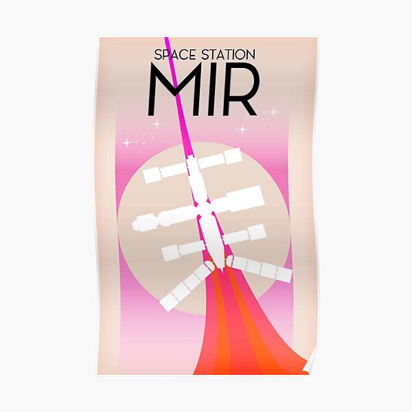Póster «Cartel de la estación espacial rusa MIR.» de vectorwebstore ...